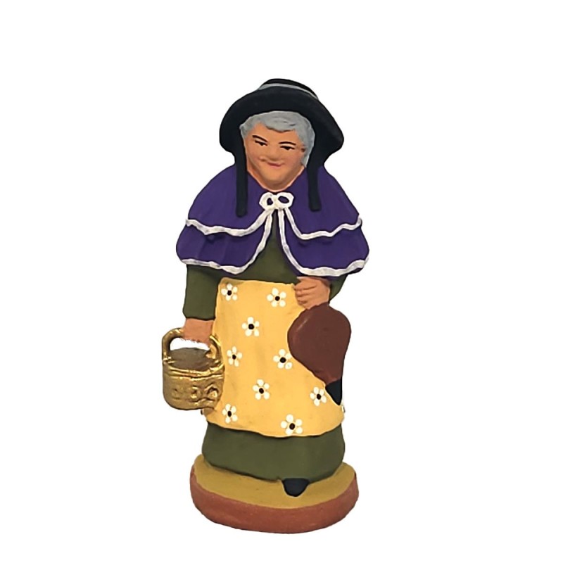 Lady with foot warmer