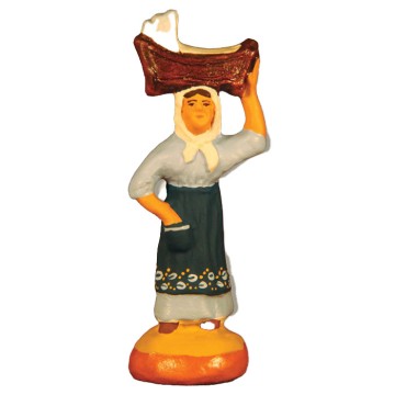 Santon Porteuse de berceau 6 cm